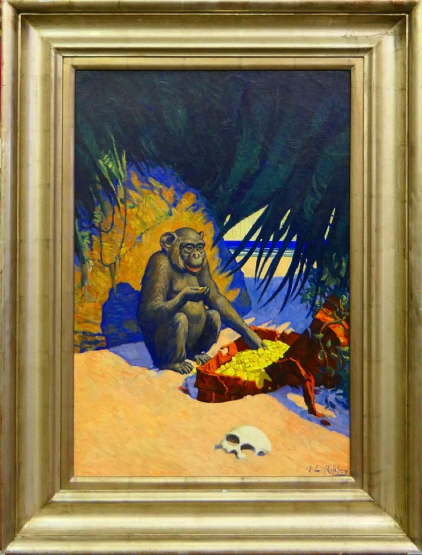 Aiden Ripley (usa 1896 1969) "the Monkey" Oil