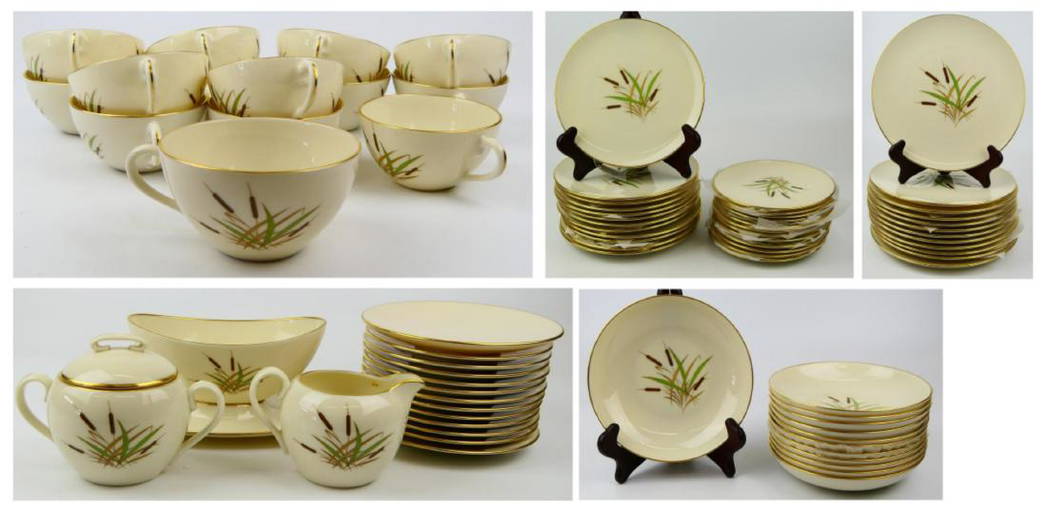 78pc Lenox "cattail" China Dinnerware Set