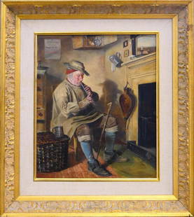 William Weekes Oil On Canvas Broken Basket