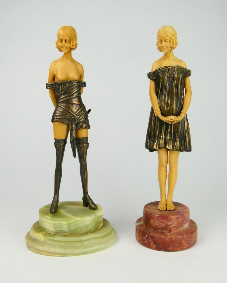 Pr ART DECO FAUX IVORY METAL FLAPPER GIRL FIGURES - Aug 04, 2020 ...