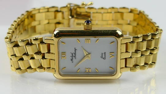 Michael Anthony Lady's Quartz 14kt Gold Watch