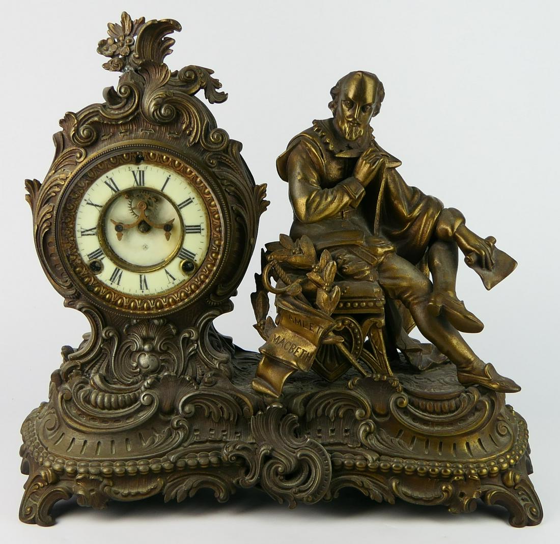 ANTIQUE ANSONIA CLOCK FEATURING WILLIAM SHAKESPEARE - Sep 21, 2021 ...
