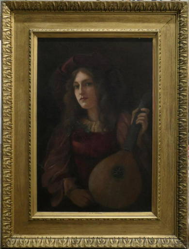 B.r. Adams Signed Oil Painting Portrait On Board