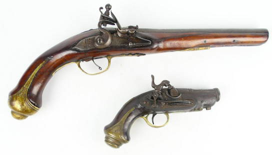 Replica Flintlock Pistol Lot Of 4