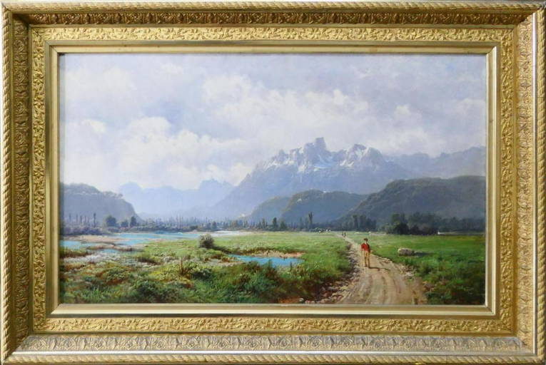 Signed Godchaux French School Landscape Oil