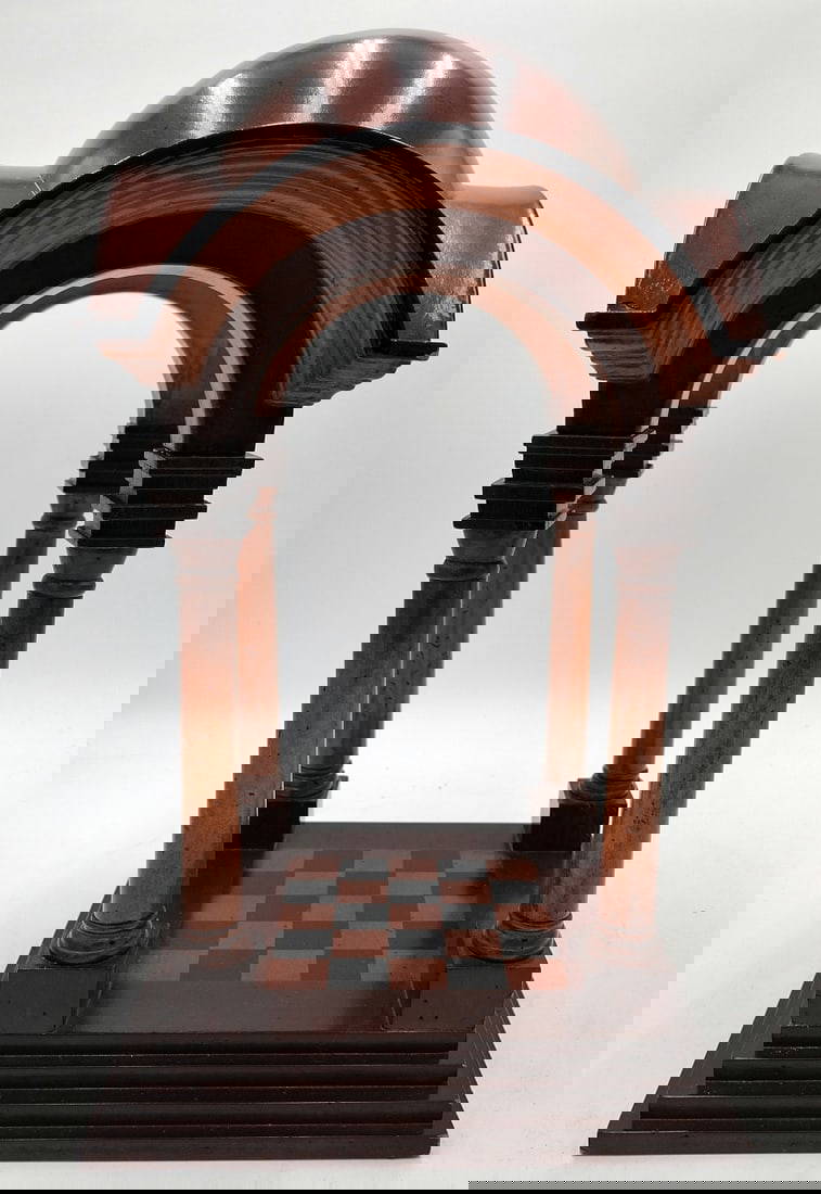 Signed Am Wooden Masonic Display Stand Auction