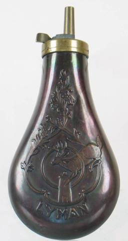 Metal Powder Flask Marked "lyman"