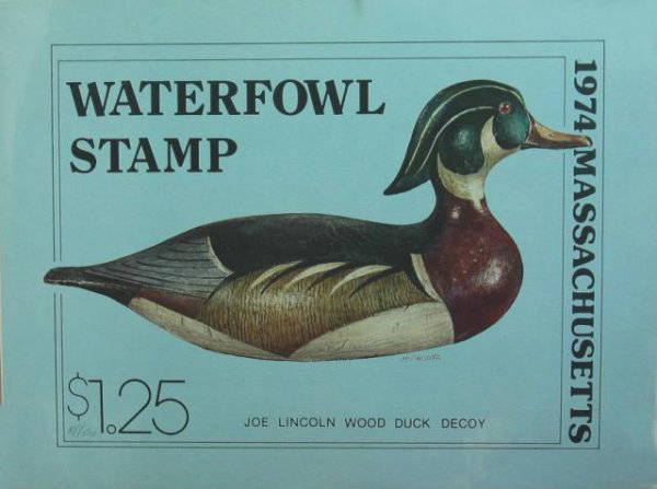 1974 Ma Duck Stamp Print "wood Duck"