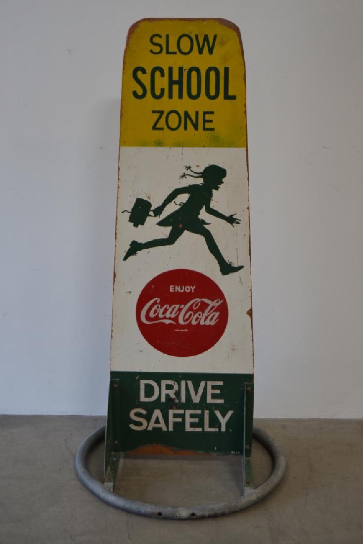 1956 Coca Cola School Zone Sign