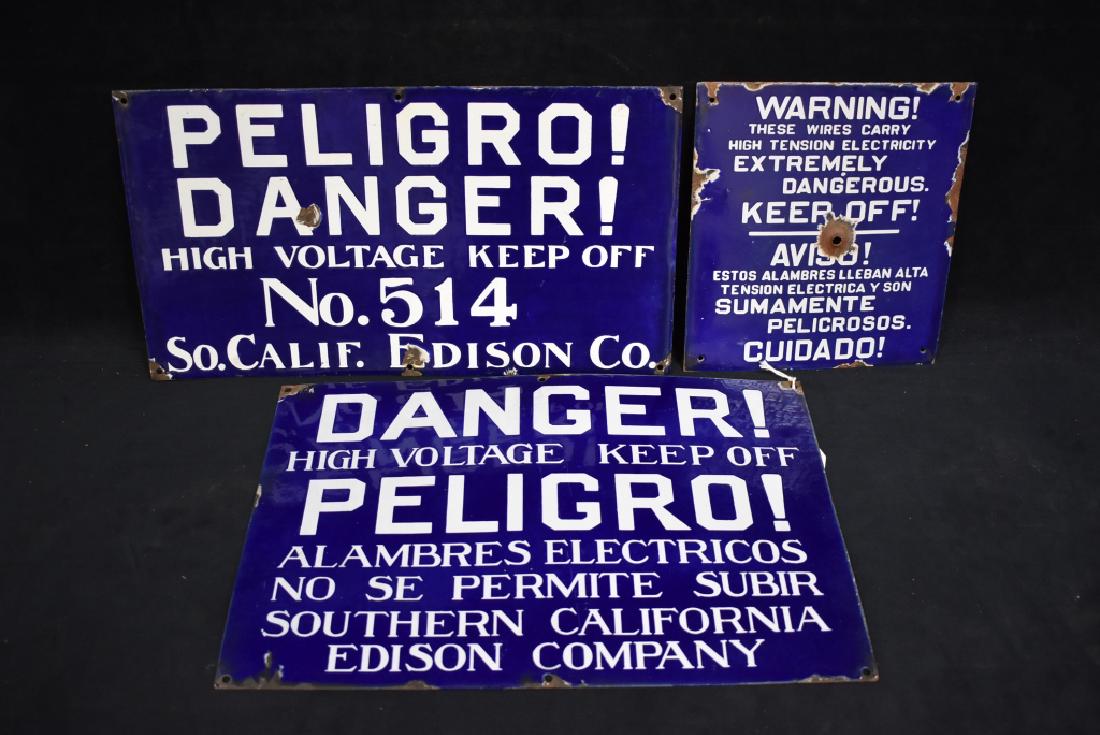 3 Southern California Edison Warning Ssp Signs