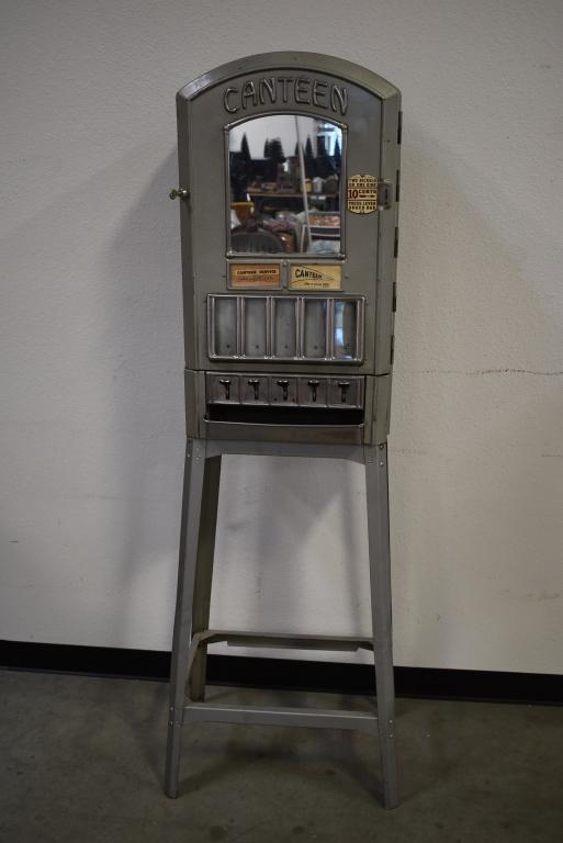 10 Cent "canteen" Coin Op. Candy Vending Machine
