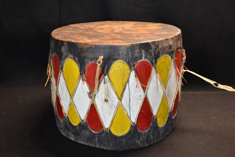 Hopi Native American Painted Drum