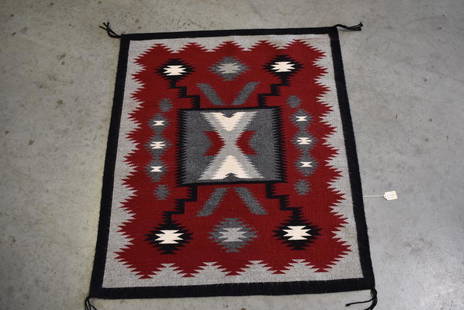 Sadie Begay Native American Navajo Vintage Pictorial Rug