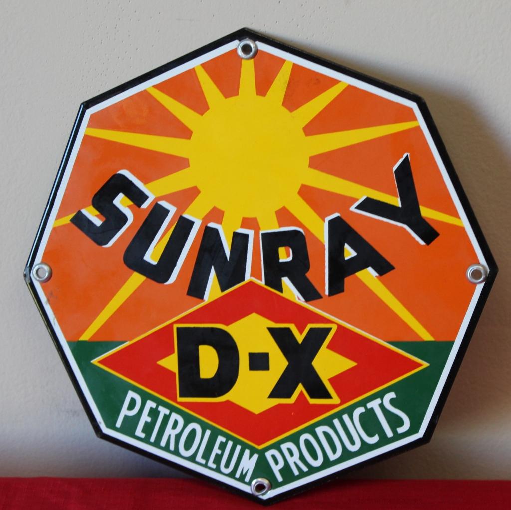 Sunray Dx Petroleum Products Porcelain Fence Sign