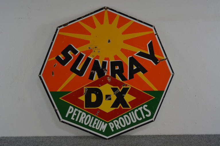 Sunray D X Petroleum Products Sign (tac)