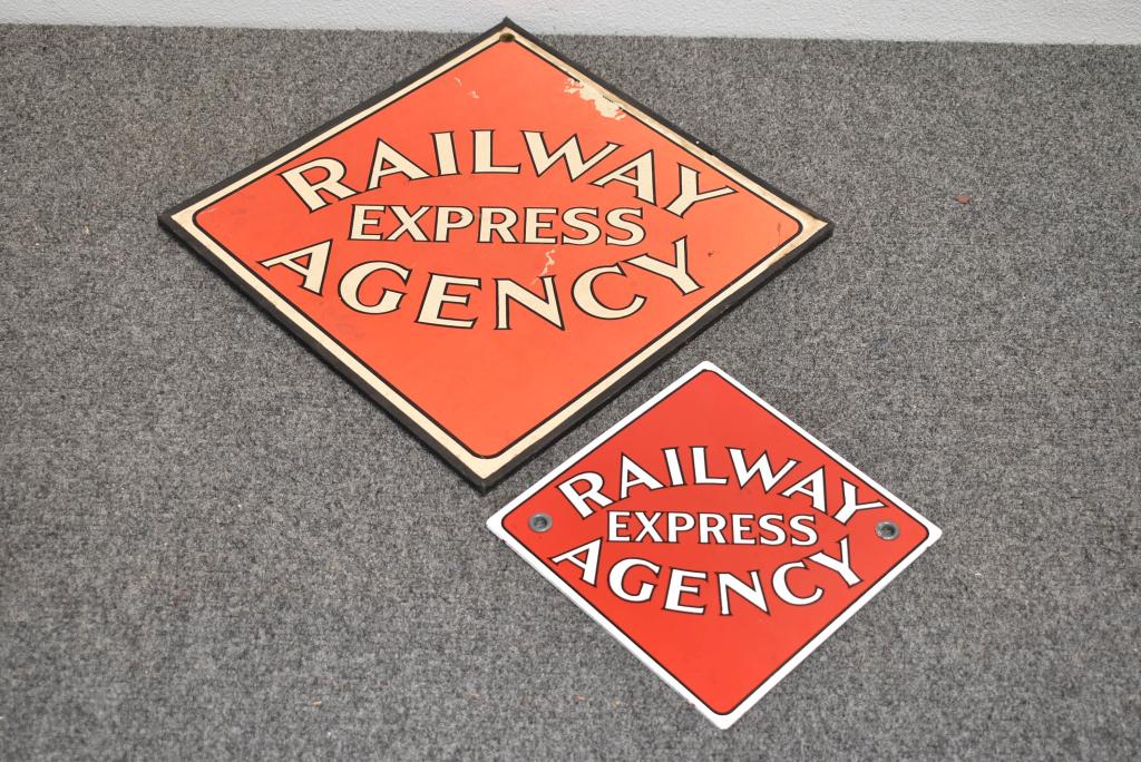 2 VINTAGE RAILWAY EXPRESS AGENCY SIGNS - May 30, 2020 | Redlands ...