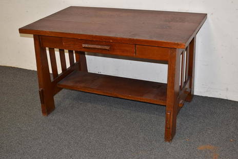 Mission Oak Library Table