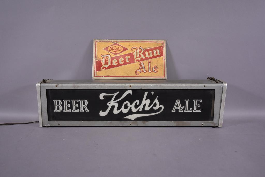 2 Vintage Beer & Ale Signs