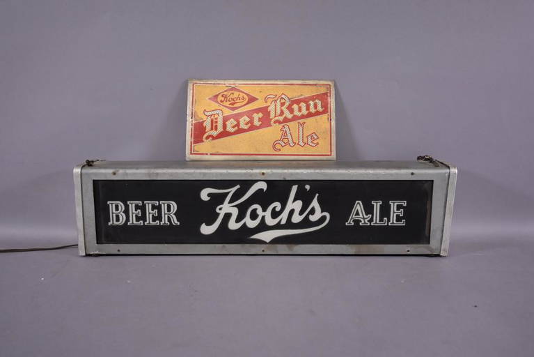 2 Vintage Beer & Ale Signs