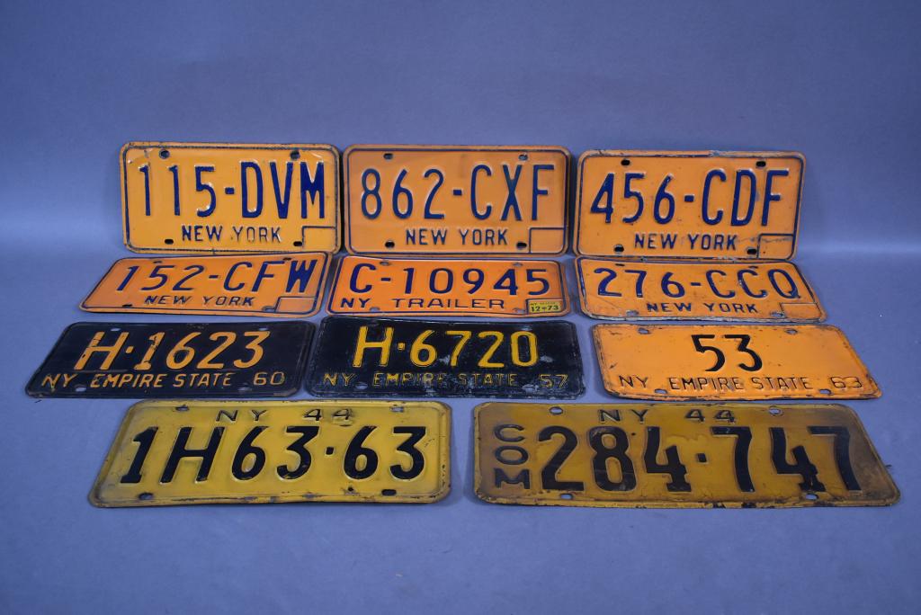 11 New York License Plates