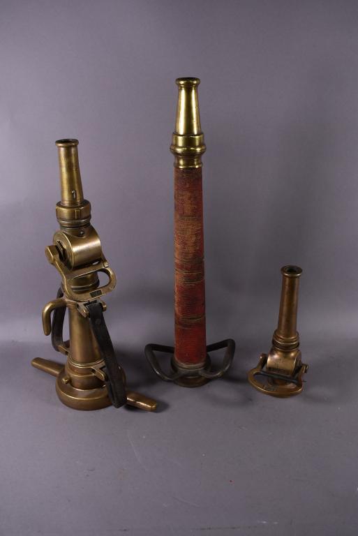 3 Brass Fire Nozzles