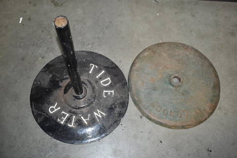 Tidewater & Conoco Cast Iron Curb Stand Bases