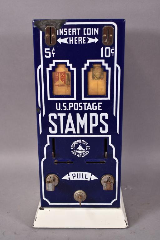 Shipman 5 Cent & 10 Cent Porcelain Stamp Machine