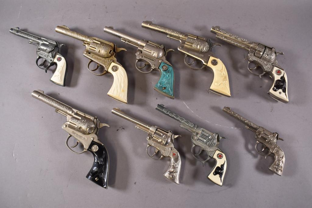 9 Hubley Cap Guns