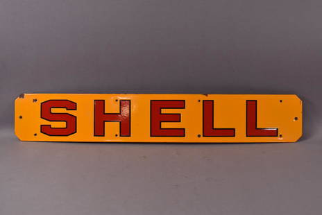 Shell Shark Tooth Porcelain Sign
