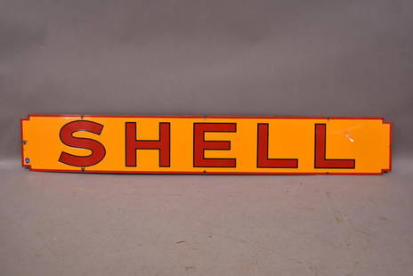 Shell Shark Tooth Porcelain Sign