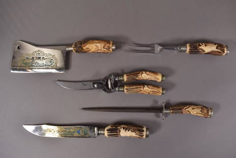 Walter Williams Solingen Germany Carving Set With