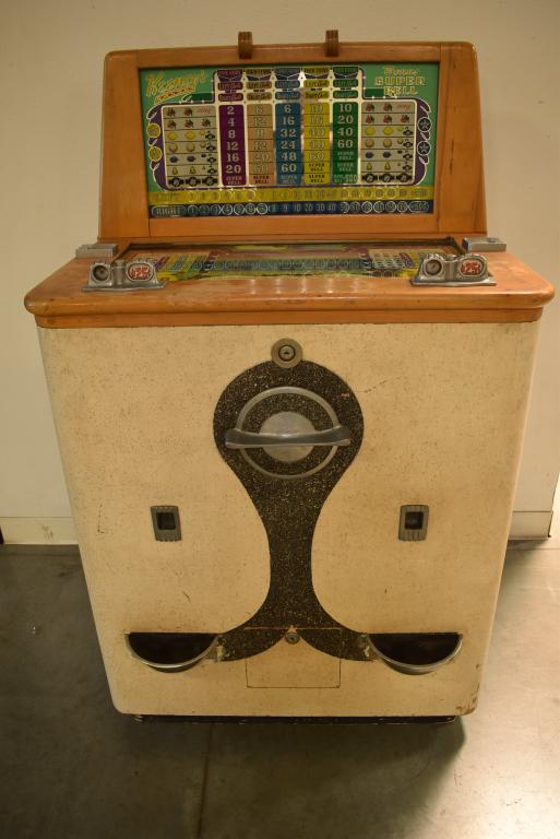 1940's Keeney's Super Bell Console Slot Machine
