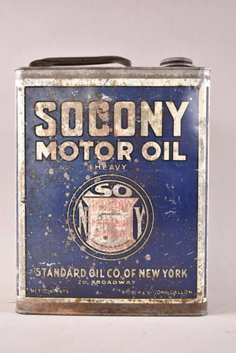 1 Gallon Socony Flat Oil Can