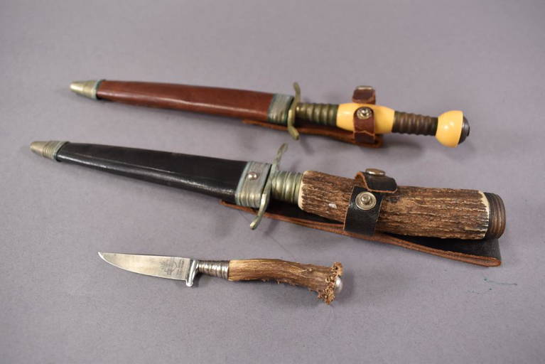 2 Solingen Daggers & 1 Miniature Knife