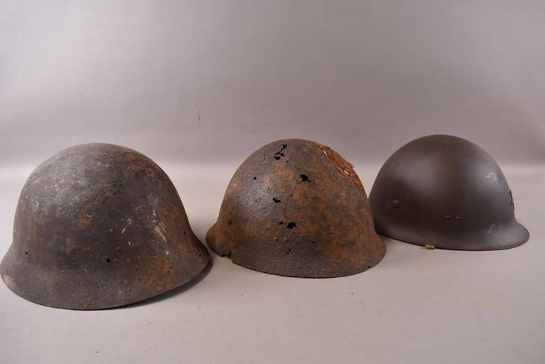 3 Japanese Helmets