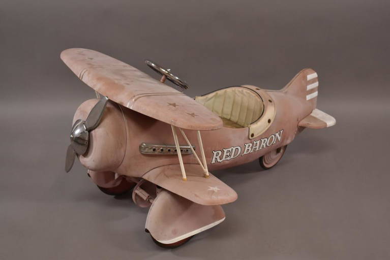 Contemporary Red Baron Airplane Pedal Car