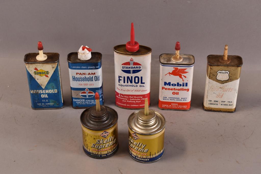 7 Household Oil Cans (handy Oilers)