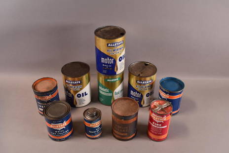 Two Allstate Oil Cans
