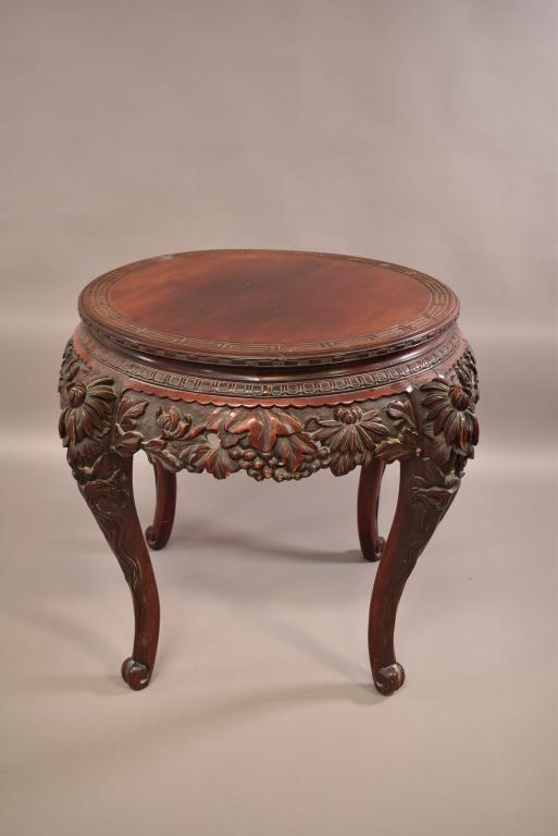 Carved Meiji Period Japanese Center Table