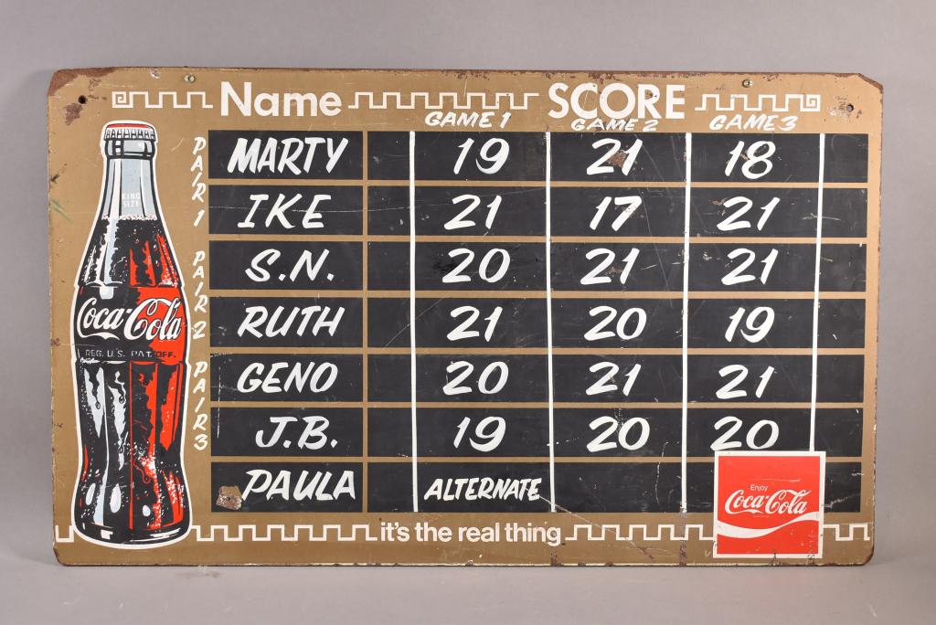 Coca Cola Masonite Scoreboard