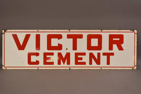 Victor Cement Porcelain Sign