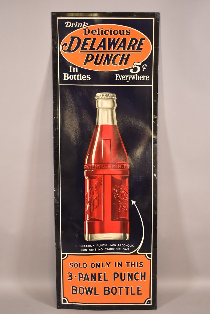 1918 Delaware Punch Cardboard Sign