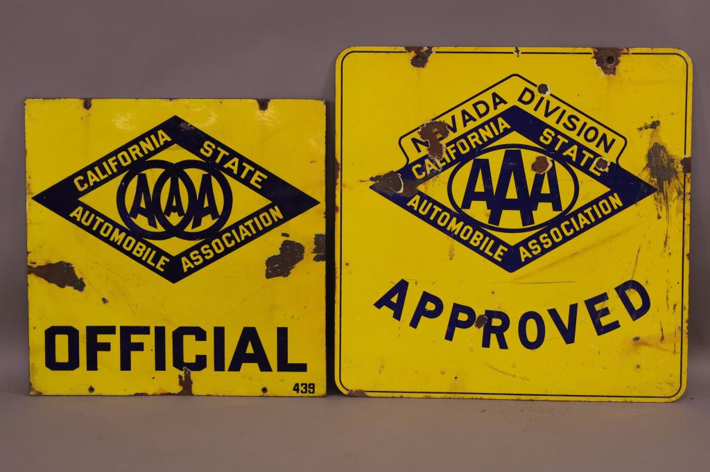 2 California State Auto Ass'n Dsp Signs