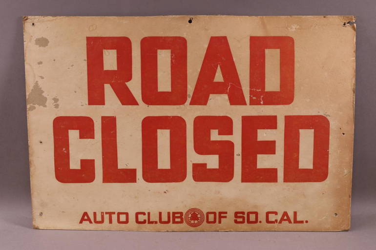 Auto Club Of So Cal Cardboard Sign
