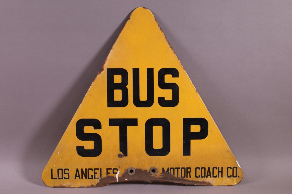 Los Angeles Motor Coach Co Bus Stop Sign