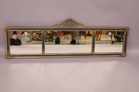1920's 3 Panel Piano Or Buffet Mirror