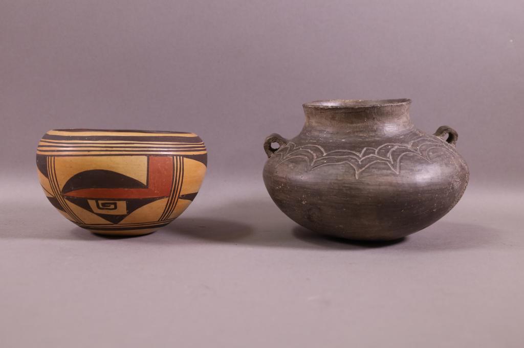 2 Native American Pottery Bowls