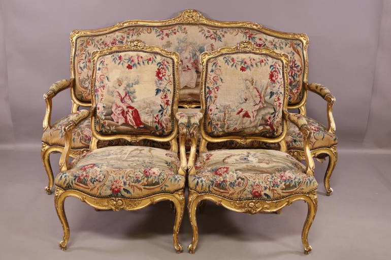 19TH CENTURY FRENCH PARLOR SET (#0177) on Jun 25, 2022 | Redlands ...