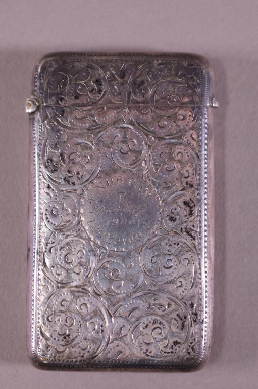 English Sterling Silver Match Safe