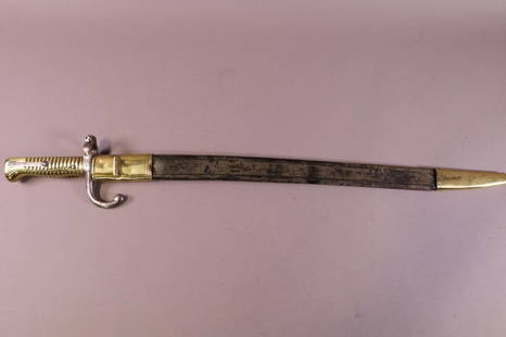 1880's French Bayonet With Scabbard